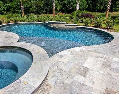 Capri Limestone Drop Edge Pool Coping - Tiles Shop Australia