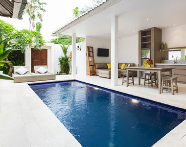 Shell White Limestone Drop Edge Pool Coping - Tiles Shop Australia